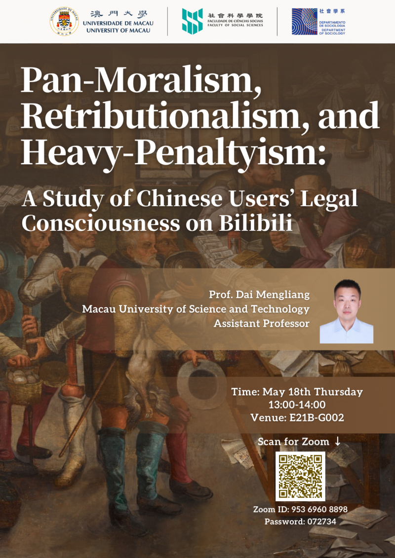 FSS-DSOC Luncheon Seminar: “Pan-Moralism, Retributionalism, and Heavy ...